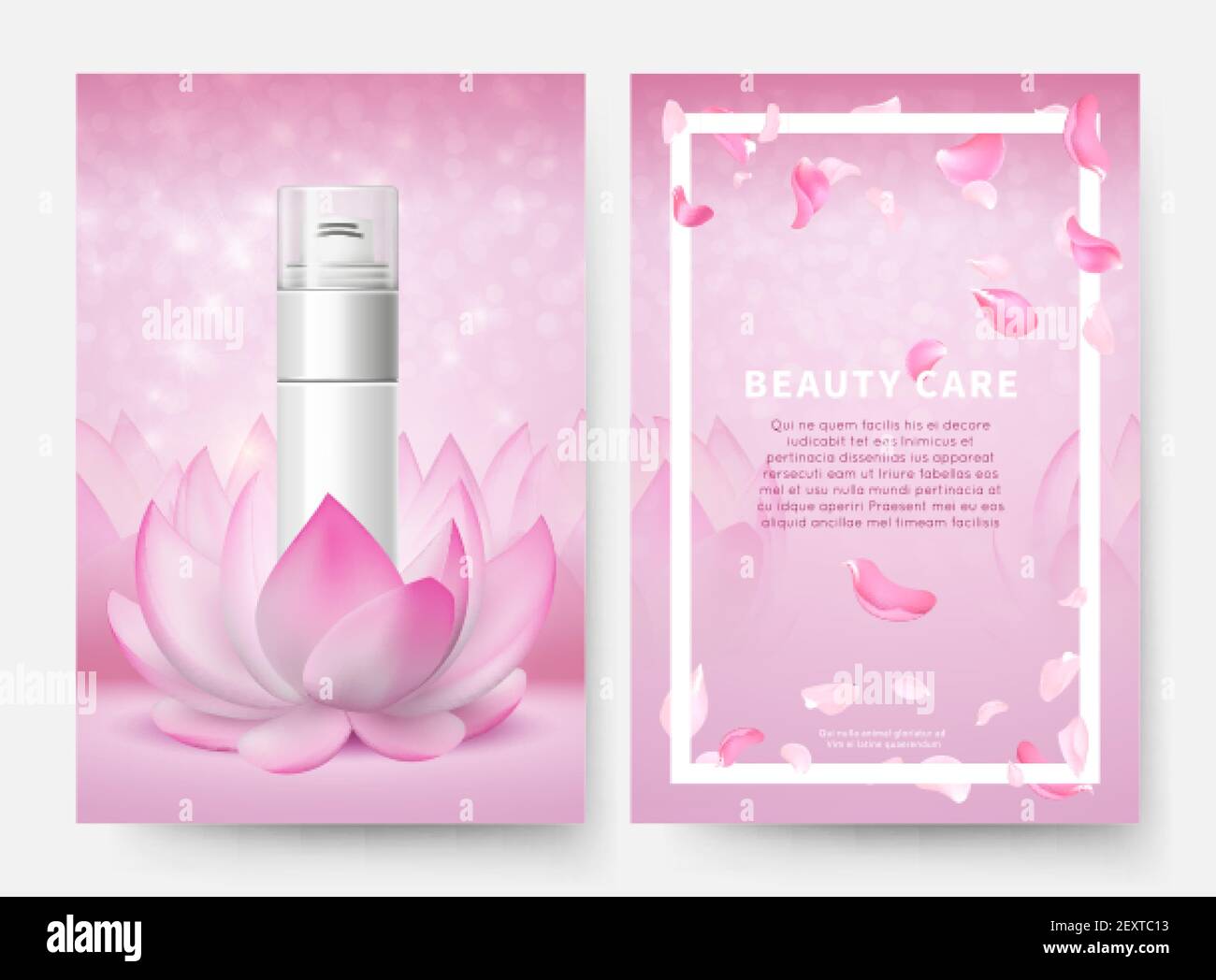Cosmetic banners. Skin care cosmetic vector flyers template. Shaving ...