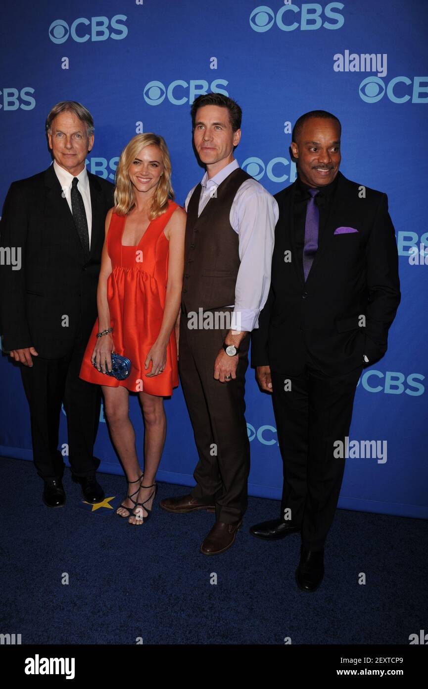 L-R: Mark Harmon, Emily Wickersham, Brian Dietzen, Rocky Carroll ...