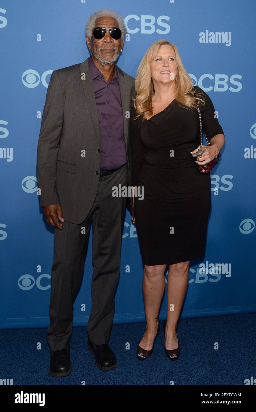 (L-R) Morgan Freeman and Lori McCreary attend the 2014 CBS Network ...