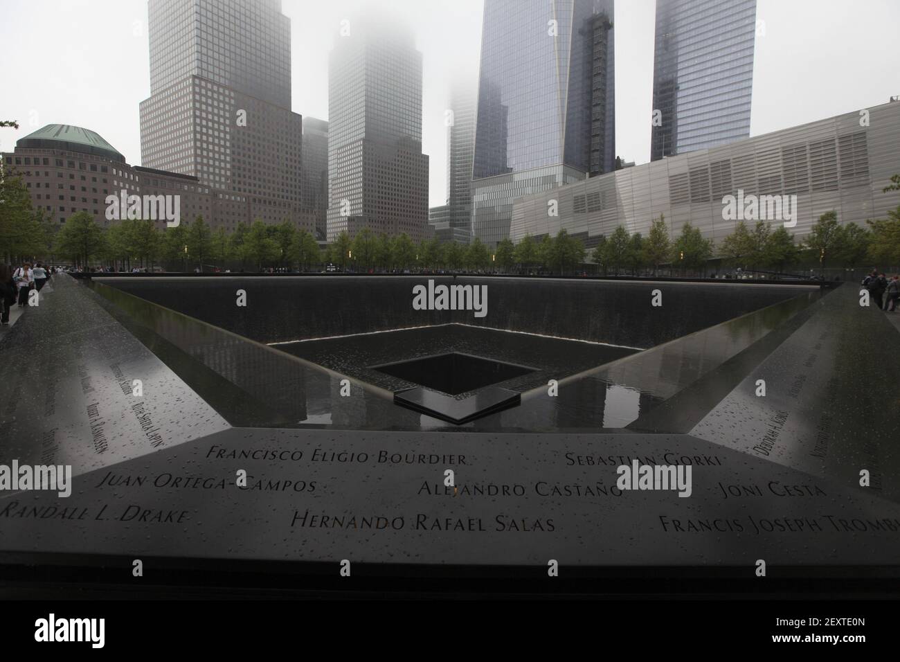 May 15, 2014, New York, New York, USA - WTC1 looms through the fog over ...