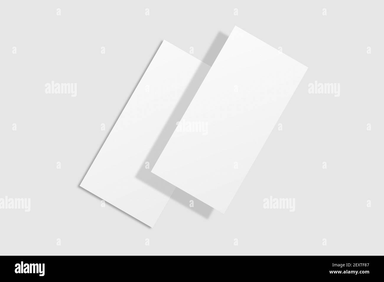 Realistic blank DL flyer brochure for mockup. Paper illustration. 3D ...