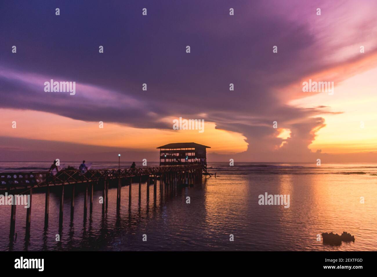 Cloud 9 Cloud9 Tower Surf Spot Siargao Island The Philippines Stock ...