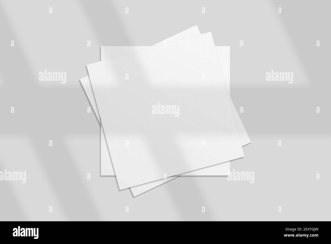 Realistic blank square flyer brochure for mockup. Paper or poster ...