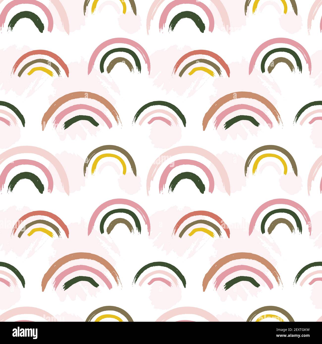 Scandinavian pattern. Creative baby rainbow print. Nursery kids fabric ...