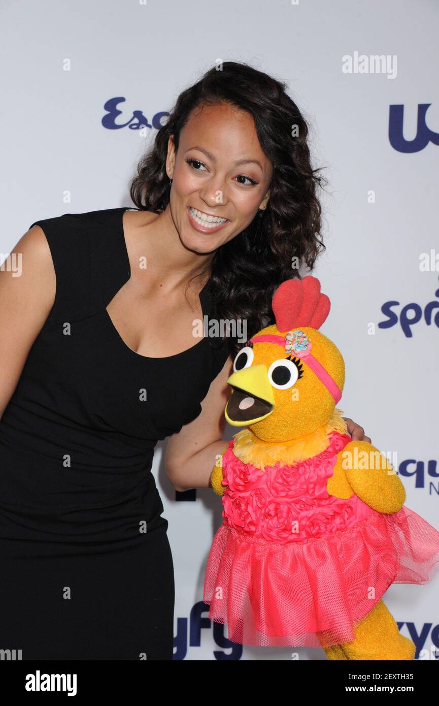 Kaitlin Becker, Puppet chicken Chica attends the NBC Universal Cable ...