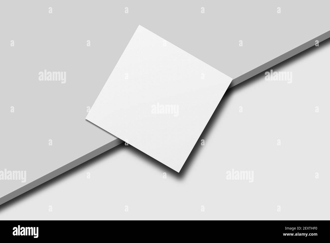 Realistic blank square flyer brochure for mockup. Paper or poster ...
