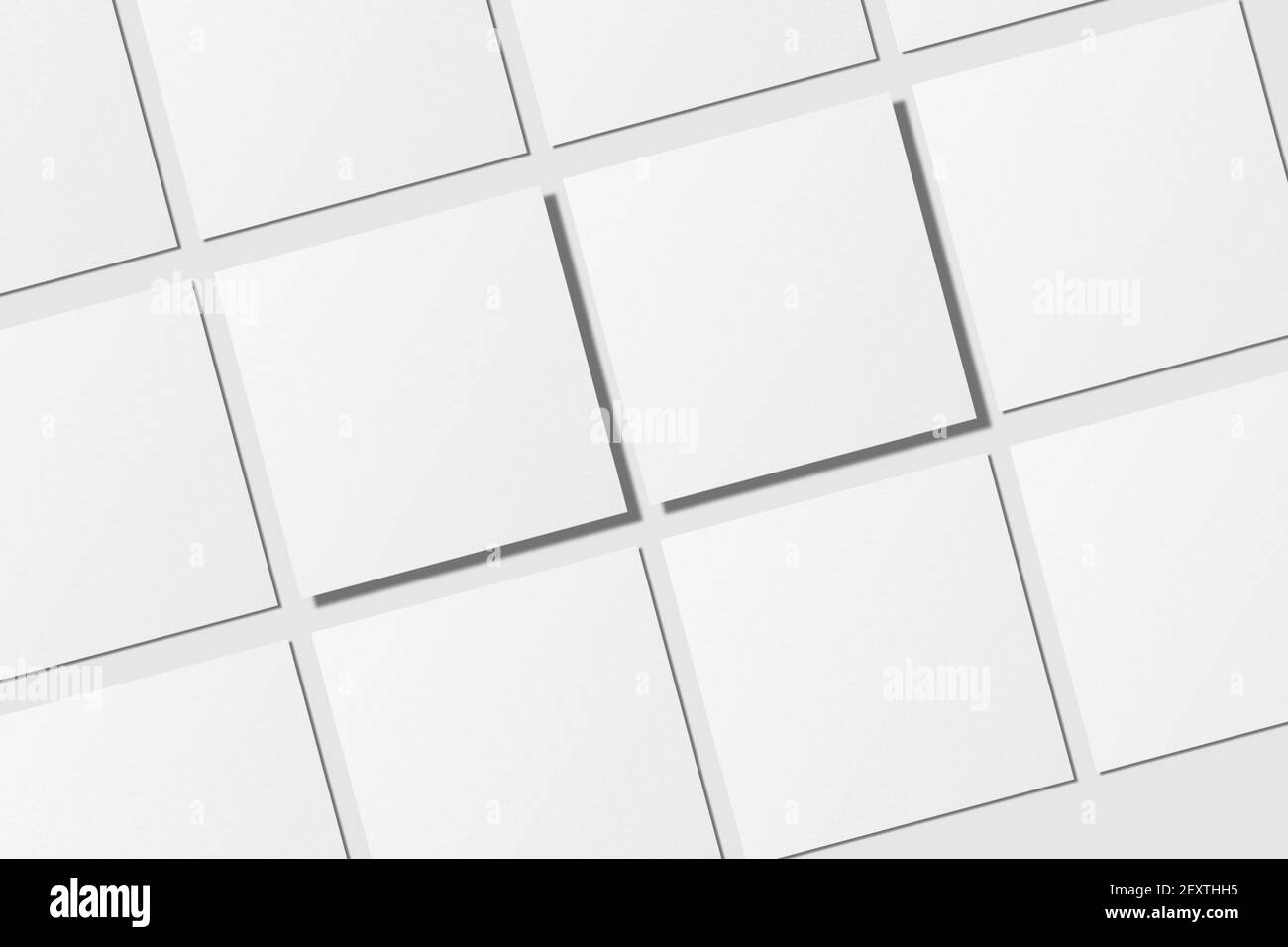 Realistic blank square flyer brochure for mockup. Paper or poster ...