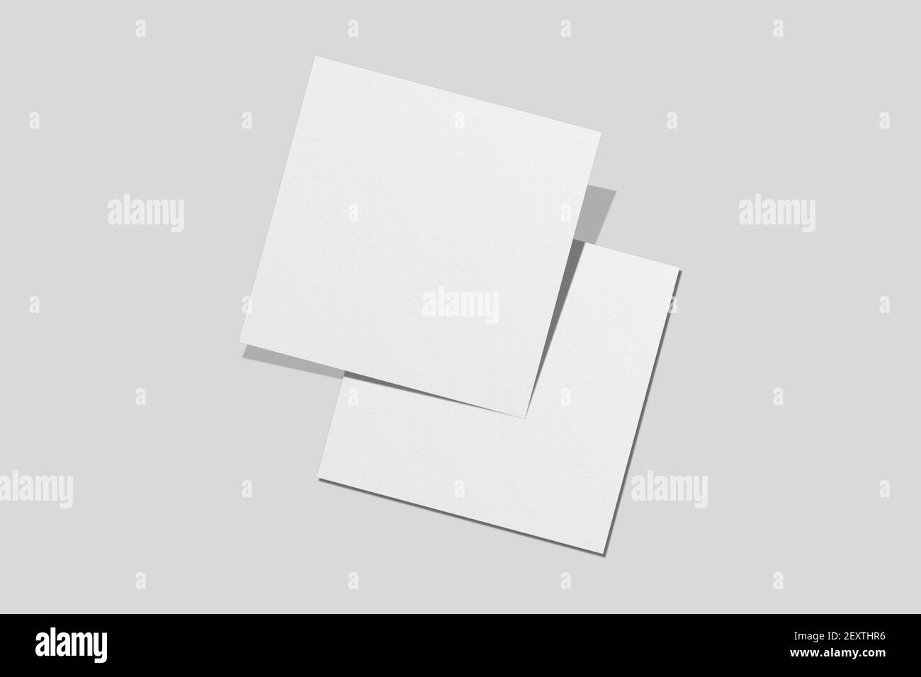 Realistic blank square flyer brochure for mockup. Paper or poster ...