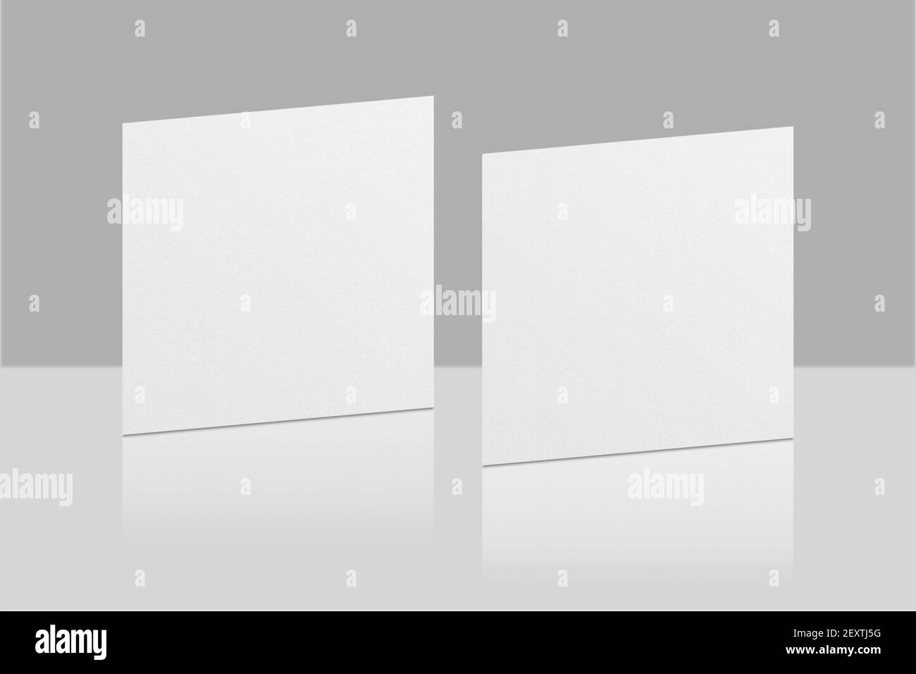 Realistic blank square flyer brochure for mockup. Paper or poster ...