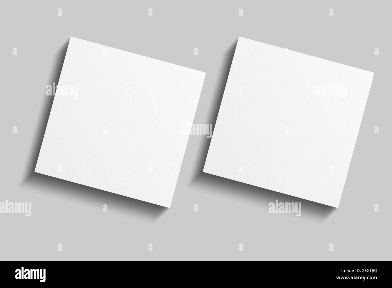 Realistic blank square flyer brochure for mockup. Paper or poster ...