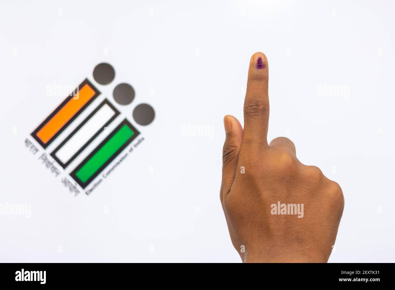 Indian Voter Hand with voting sign and ink pointing vote for India ...