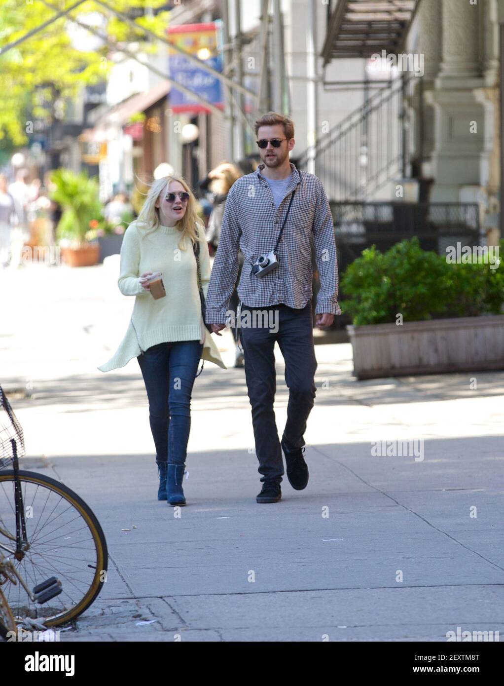 Actress Dakota Fanning and her boyfriend Jamie Strachan seen walking ...