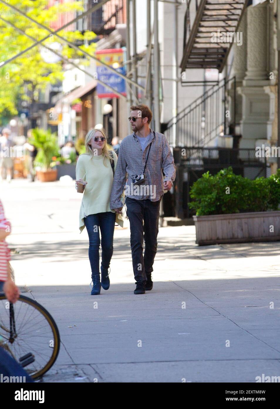 Actress Dakota Fanning and her boyfriend Jamie Strachan seen walking ...