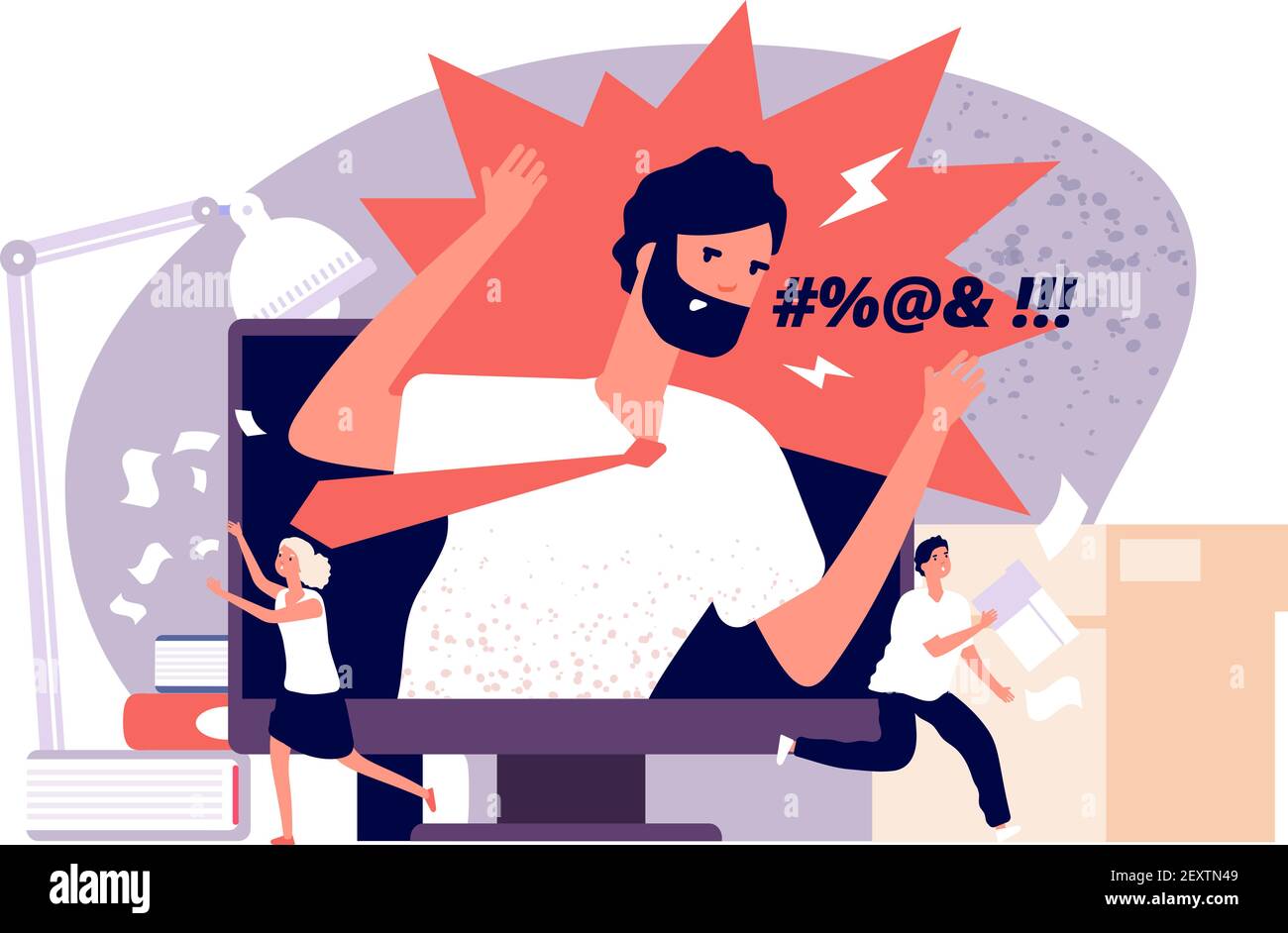 Unhappy scared Stock Vector Images - Alamy