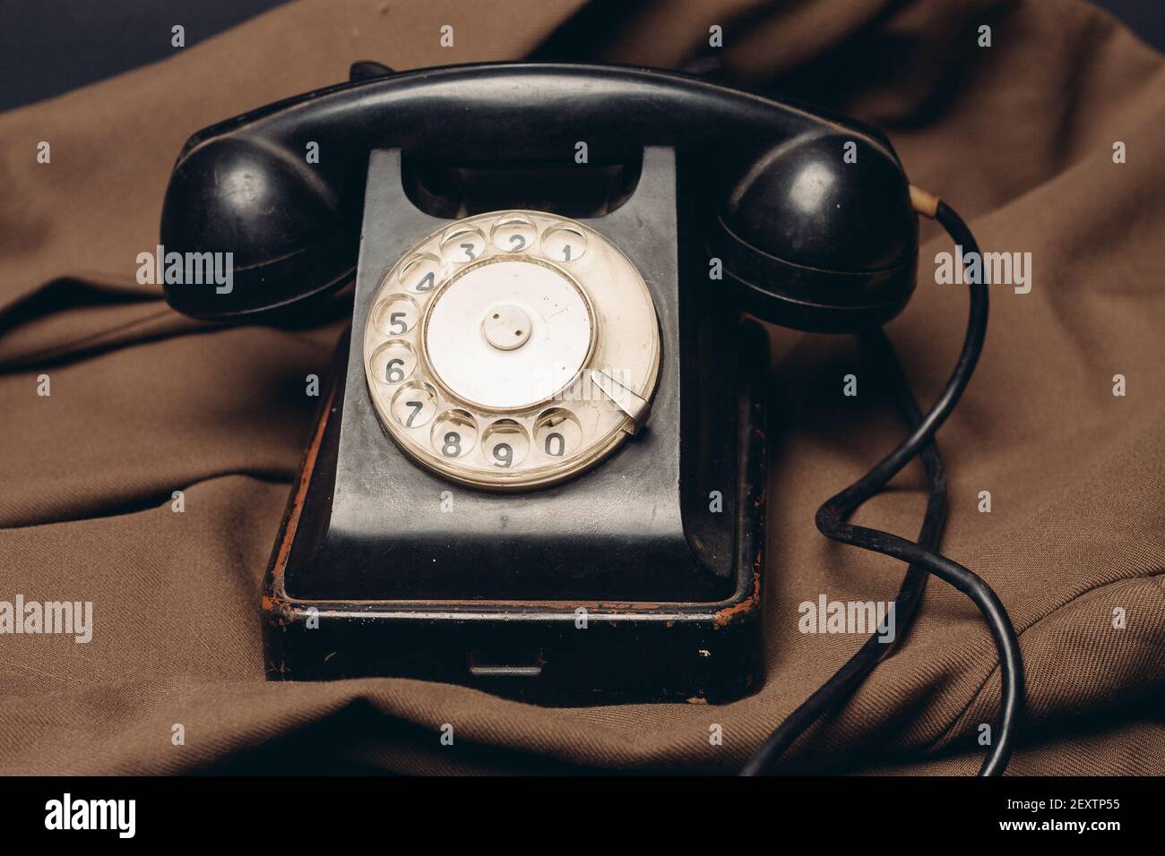 old retro telephone technology call nostalgia communication Stock Photo ...