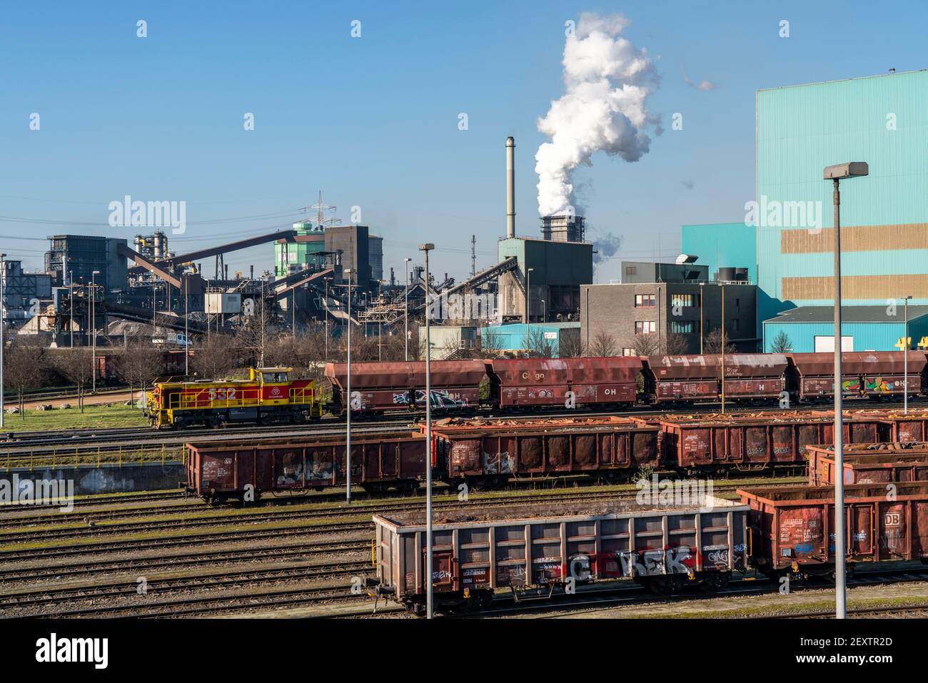 Coking plant of HKM, Hüttenwerke Krupp-Mannesmann in Duisburg ...
