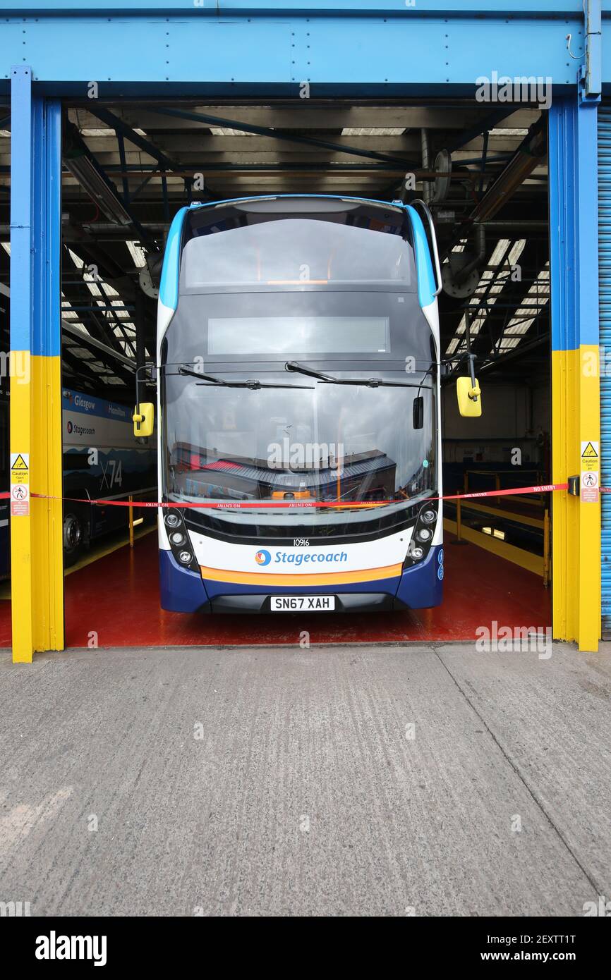 Stagecoach Garage, Kilmarnock, Scotland, UK 08 April 2018. An open day ...