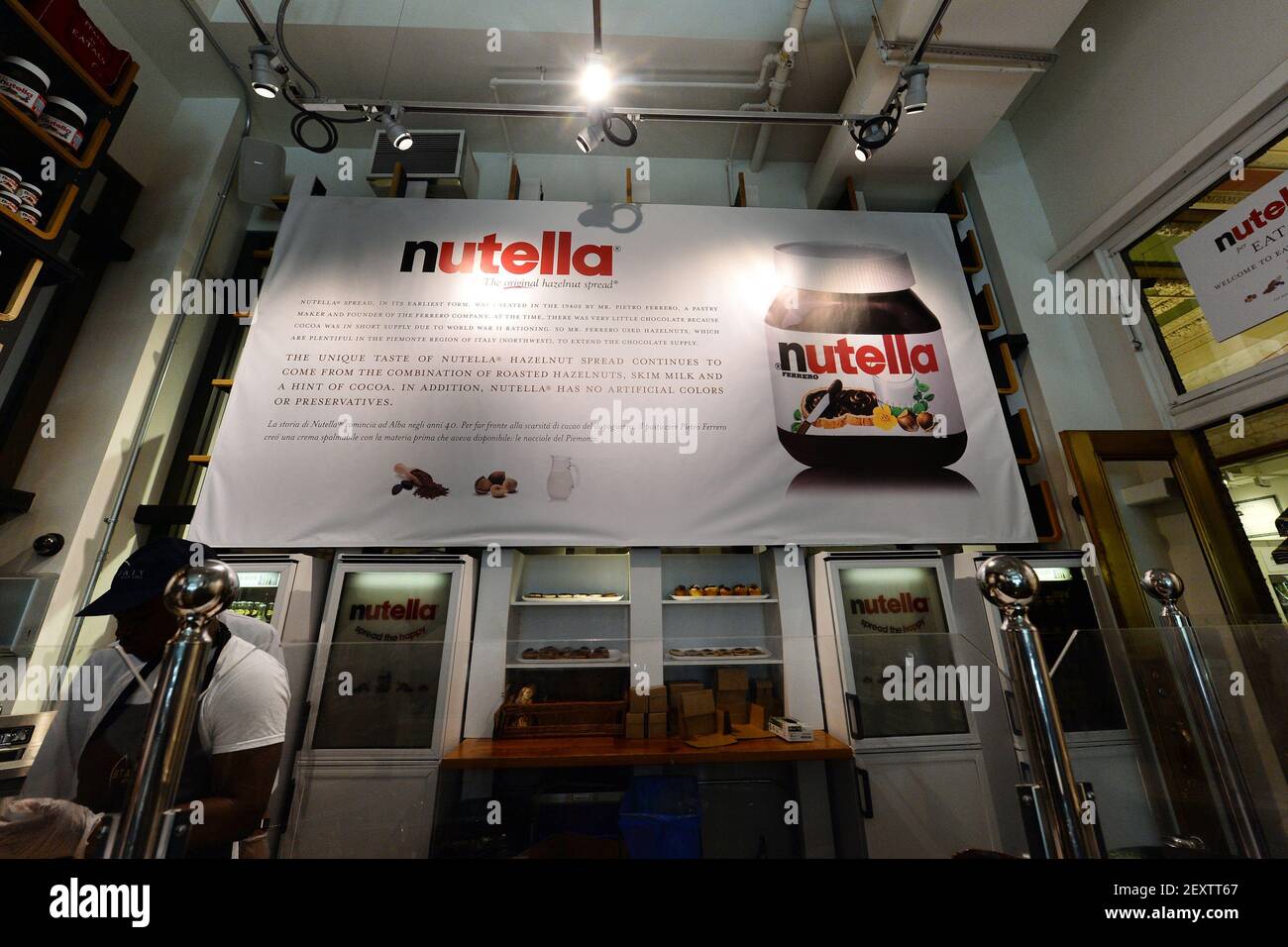 Inside view of Eataly's "Nutella bar" in Manhattan's Flat Iron district ...