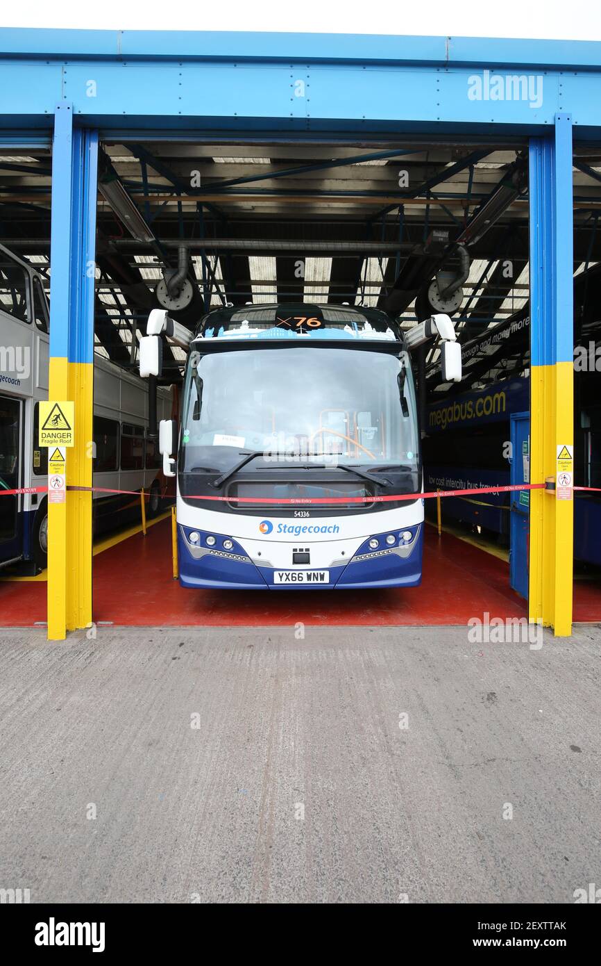 Stagecoach Garage, Kilmarnock, Scotland, UK 08 April 2018. An open day ...
