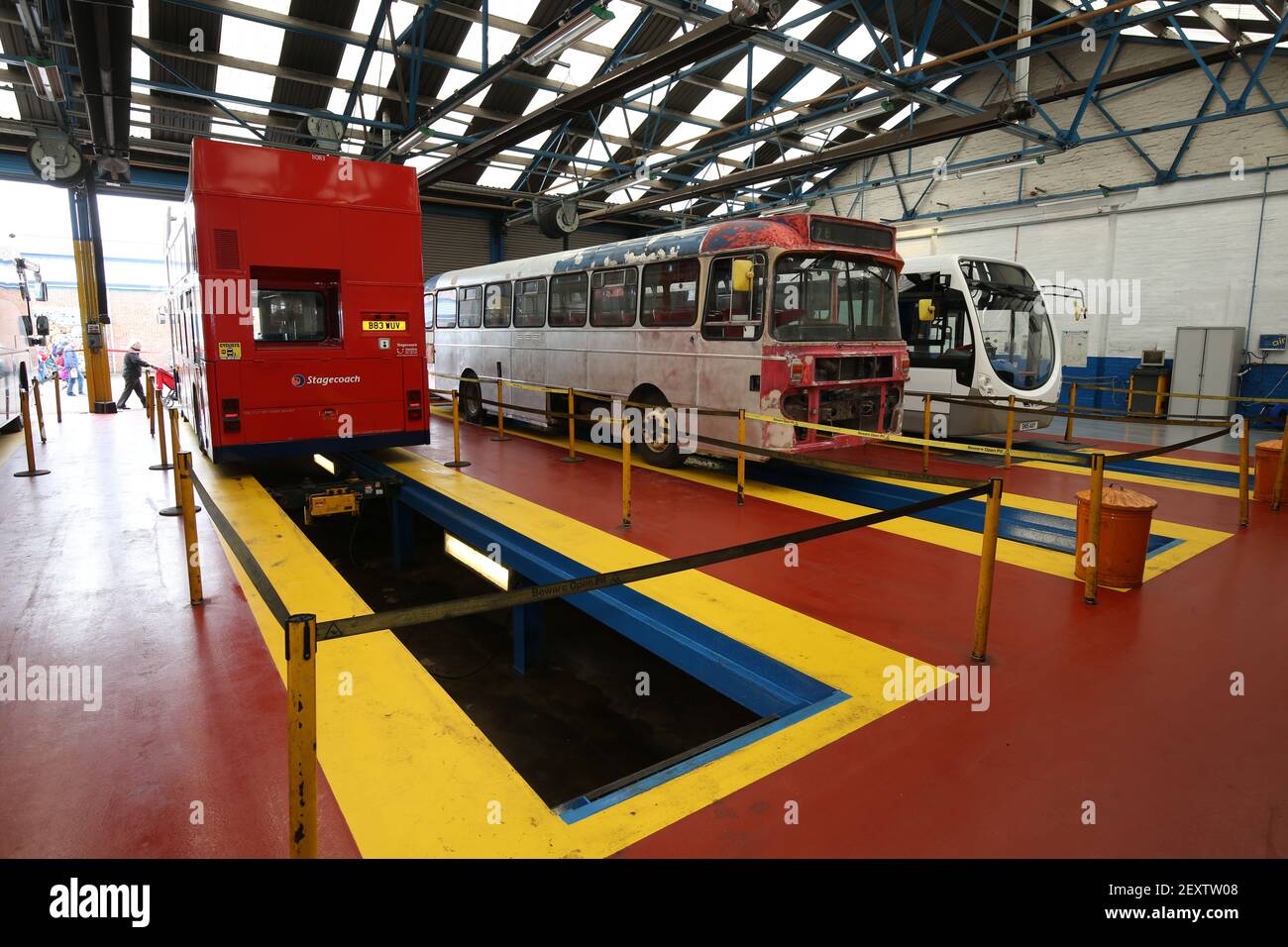 Stagecoach Garage, Kilmarnock, Scotland, UK 08 April 2018. An open day ...