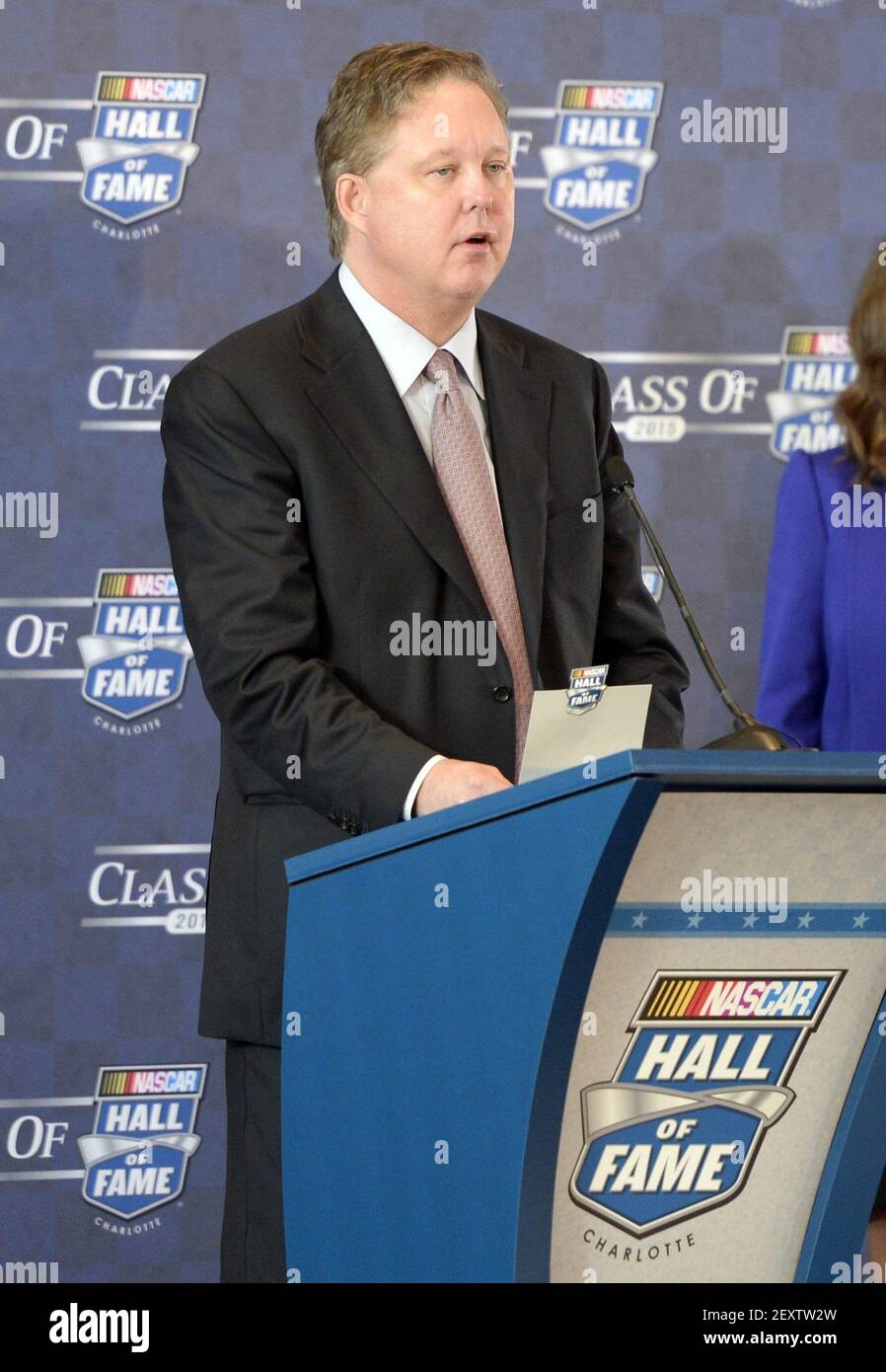 NASCAR Chairman and CEO Brian France announces the 2015 class of ...