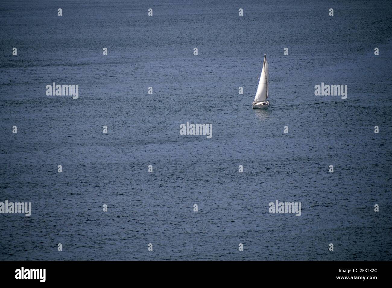 sailboat on the sea Stock Photo - Alamy