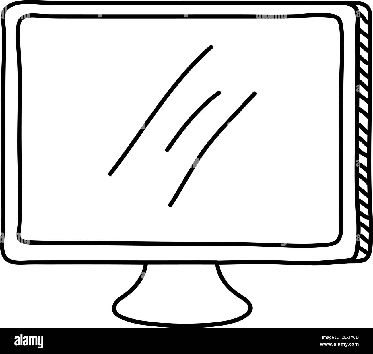 desktop computer device doodle style Stock Vector Image & Art - Alamy