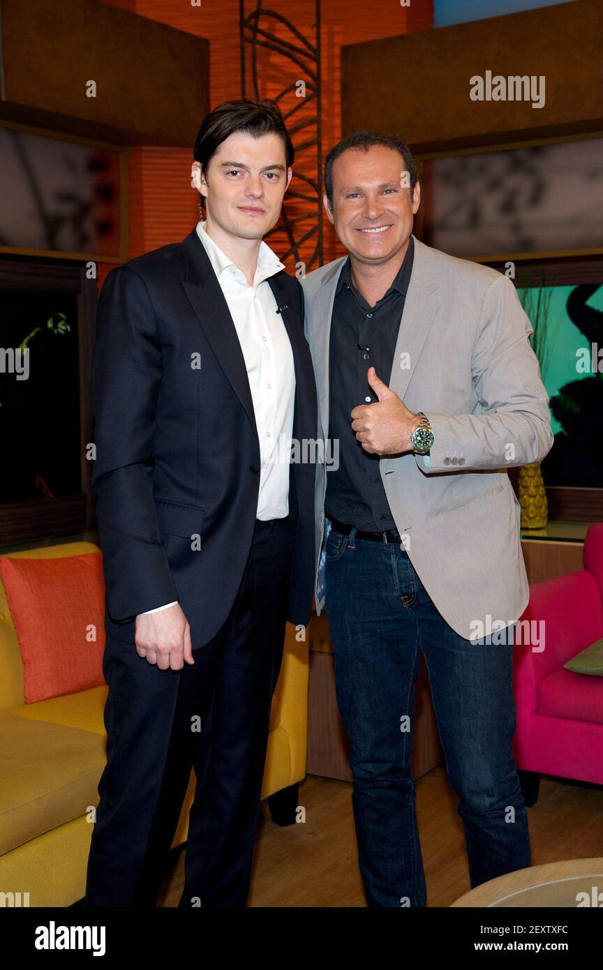 Actor Sam Riley and Alan Tacher visit "Despierta America" promoting his ...