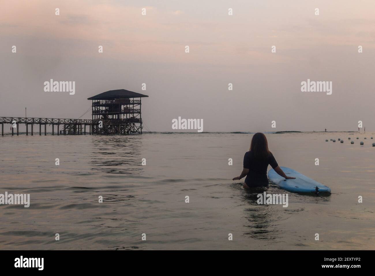 Cloud 9 Cloud9 Tower Surf Spot Siargao Island The Philippines Stock ...