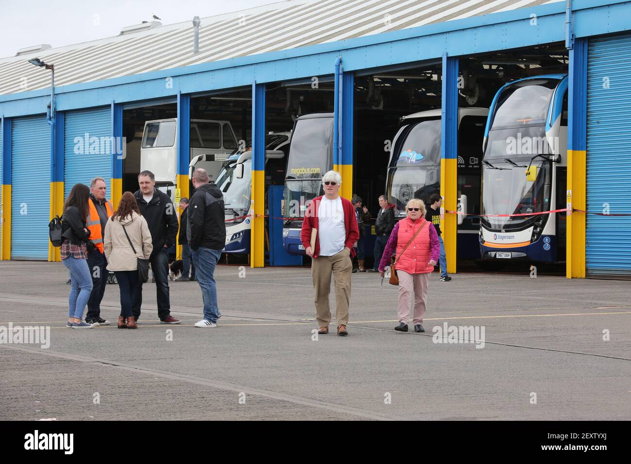 Stagecoach Garage, Kilmarnock, Scotland, UK 08 April 2018. An open day ...