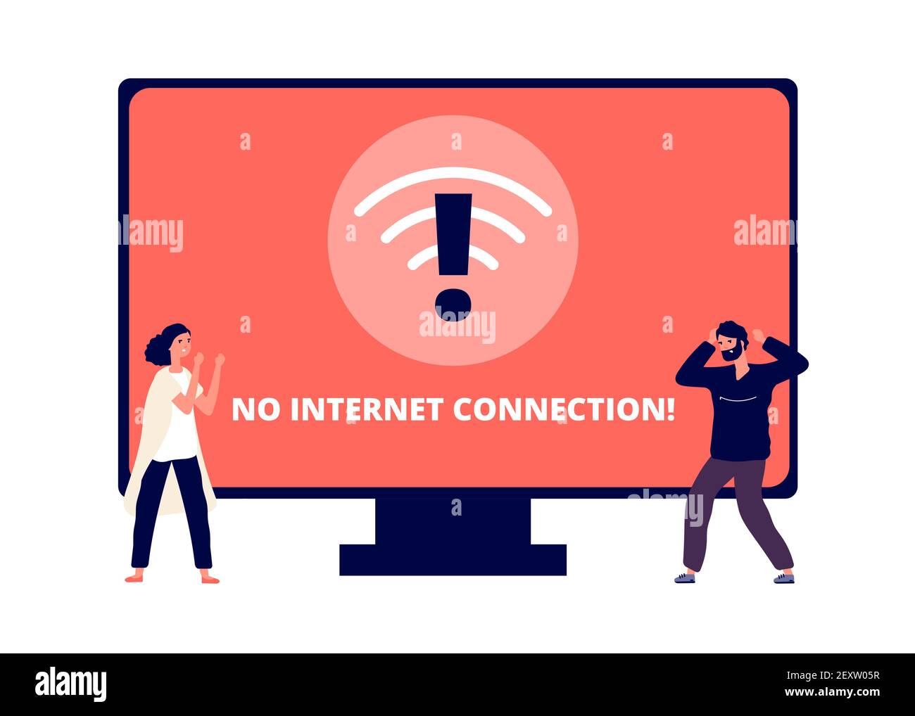 No internet connection. Wireless connectivity disconnect, error ...