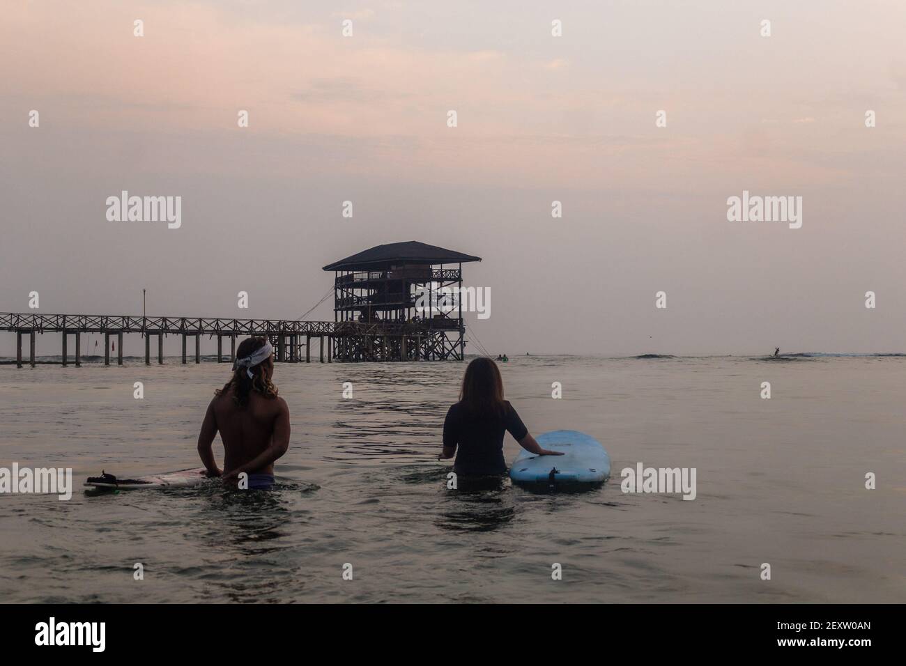 Cloud 9 Cloud9 Tower Surf Spot Siargao Island The Philippines Stock ...