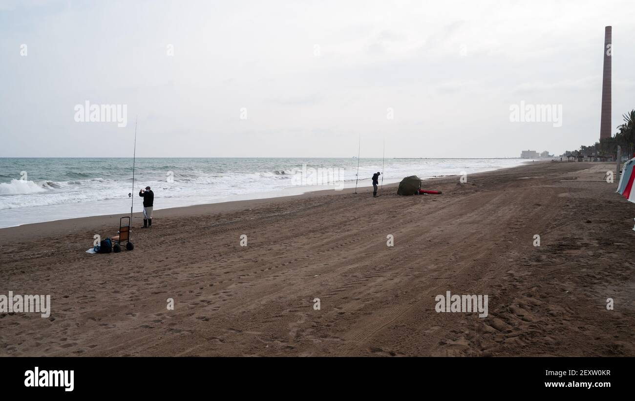 Malaga beach storm hi-res stock photography and images - Alamy