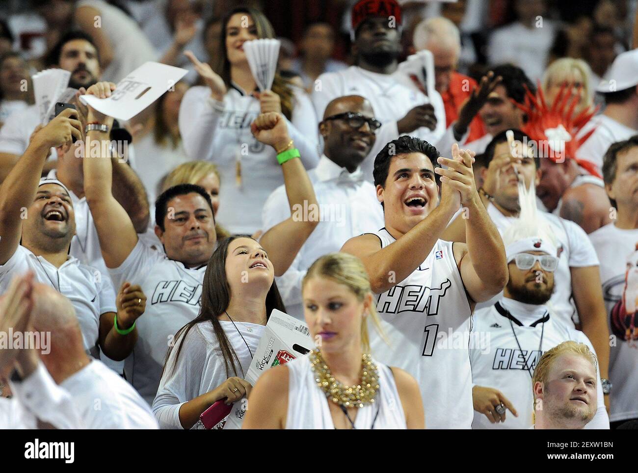 Heat fans get fired-up during Game 4 as the Indiana Pacers faced the ...