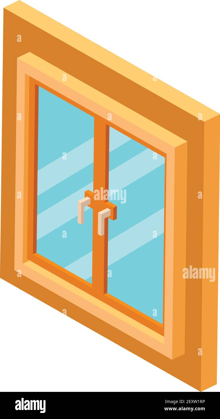 Modern window icon. Isometric illustration of modern window vector icon ...