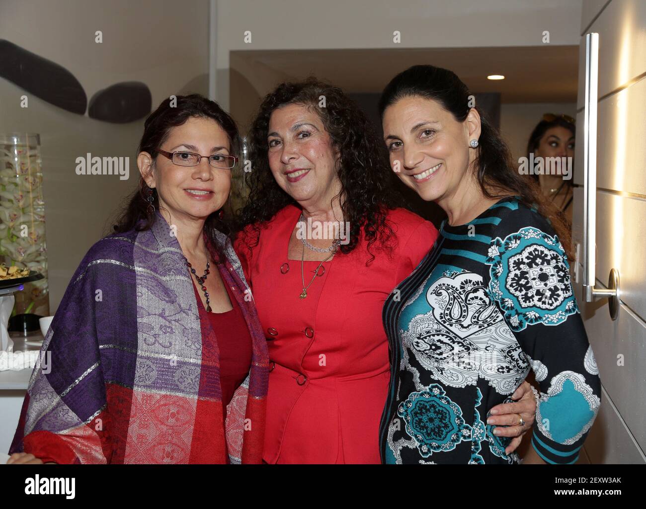Marie Melendez, Rochelle Carol Glick and Tina Sayago are seen during ...
