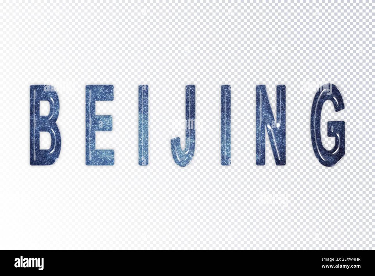 Beijing lettering, Beijing milky way letters, transparent background ...