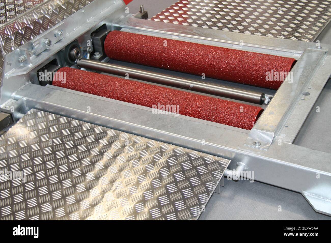 A Set of Rollers for a Dynamometer Rolling Road Kit Stock Photo - Alamy