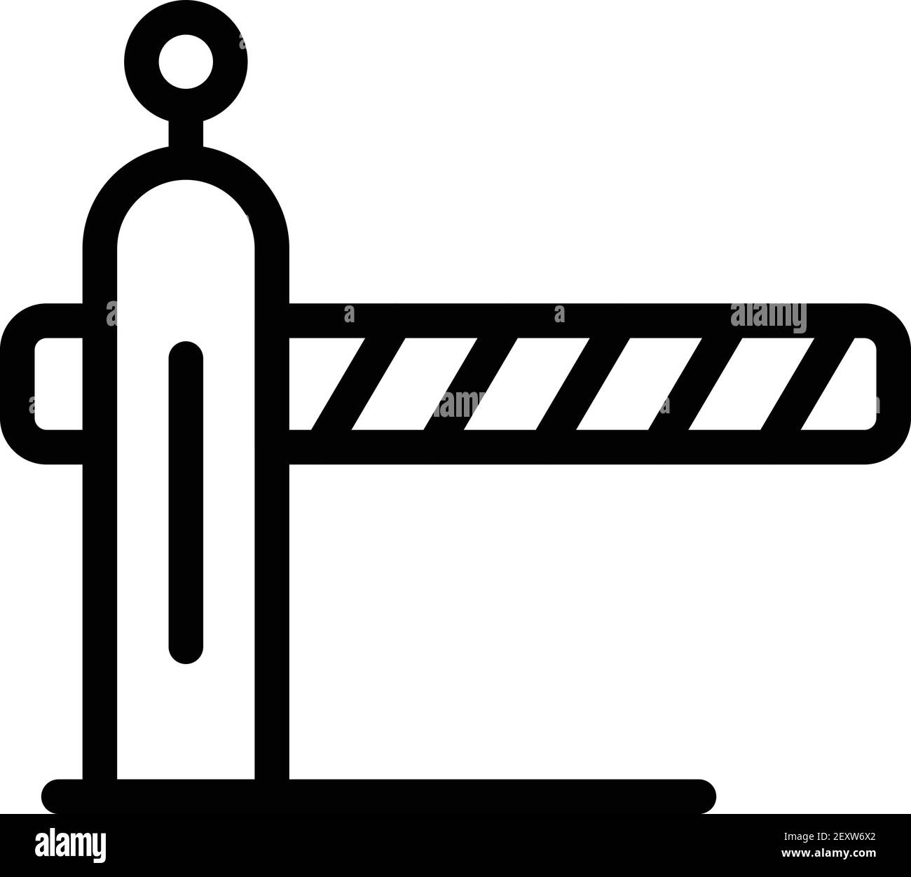 Steel road barrier icon. Outline steel road barrier vector icon for web ...