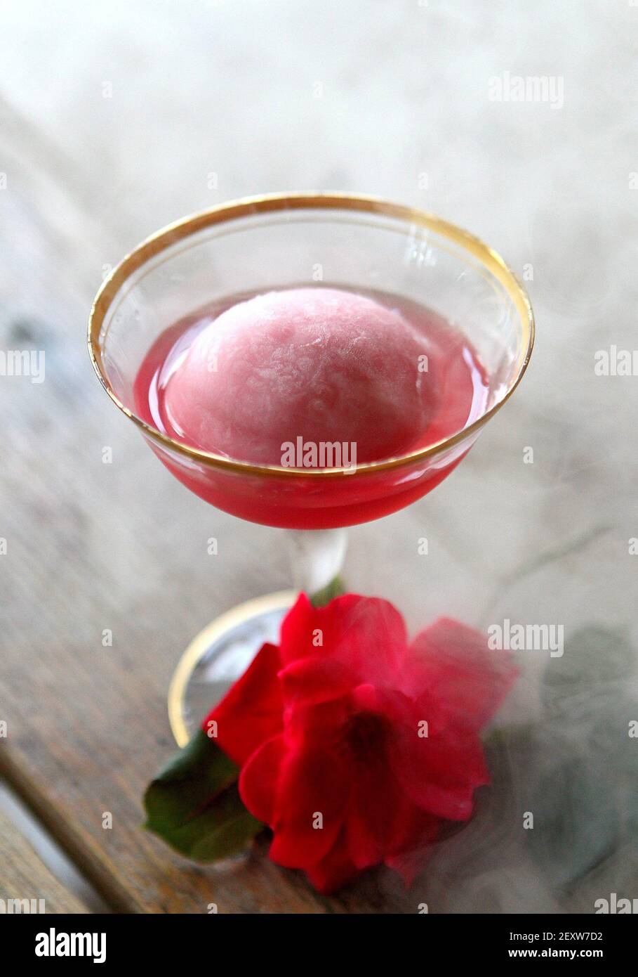 The Nitro Rose Sangria, served at Sanctuaria in St. Louis, is prepared ...