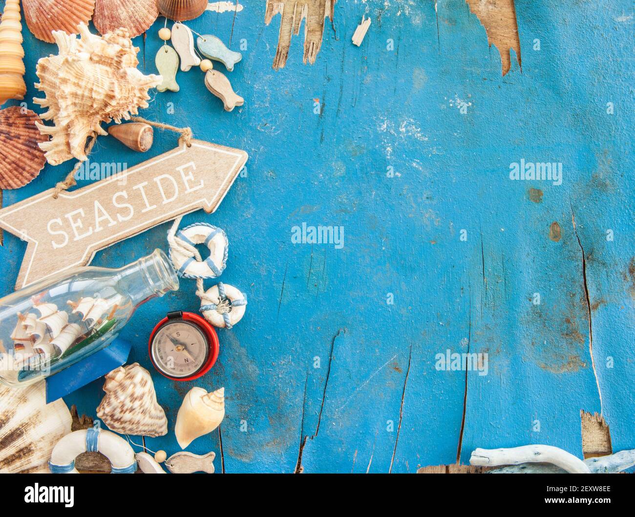 Maritime background with weathered wood Stock Photo - Alamy