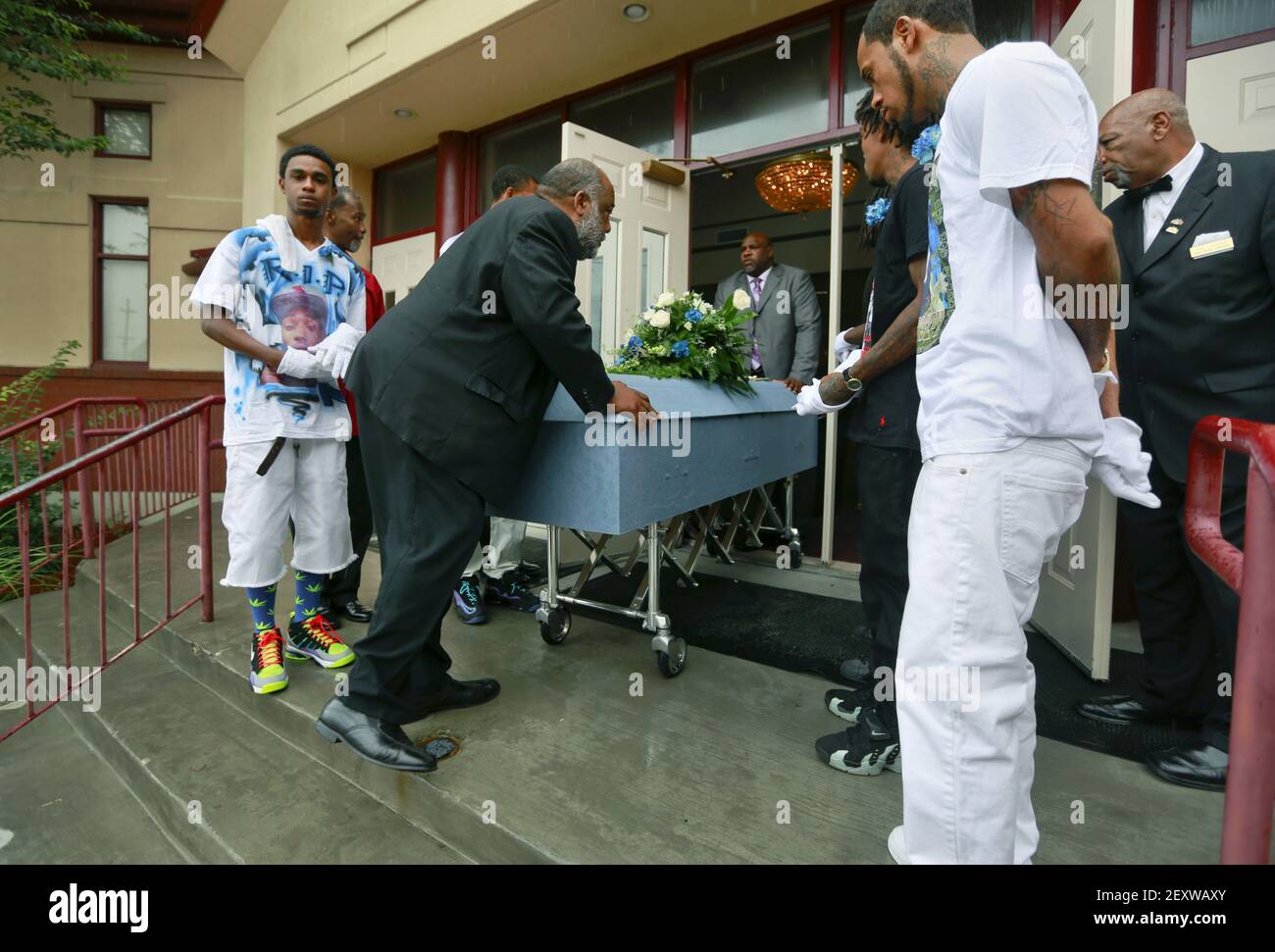 Family and friends attend the funeral of 17-year-old Dwayne Matthew ...