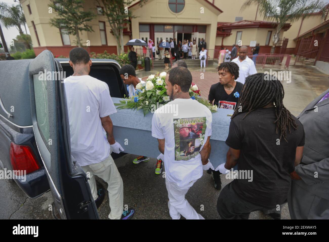 Family and friends attend the funeral of 17-year-old Dwayne Matthew ...