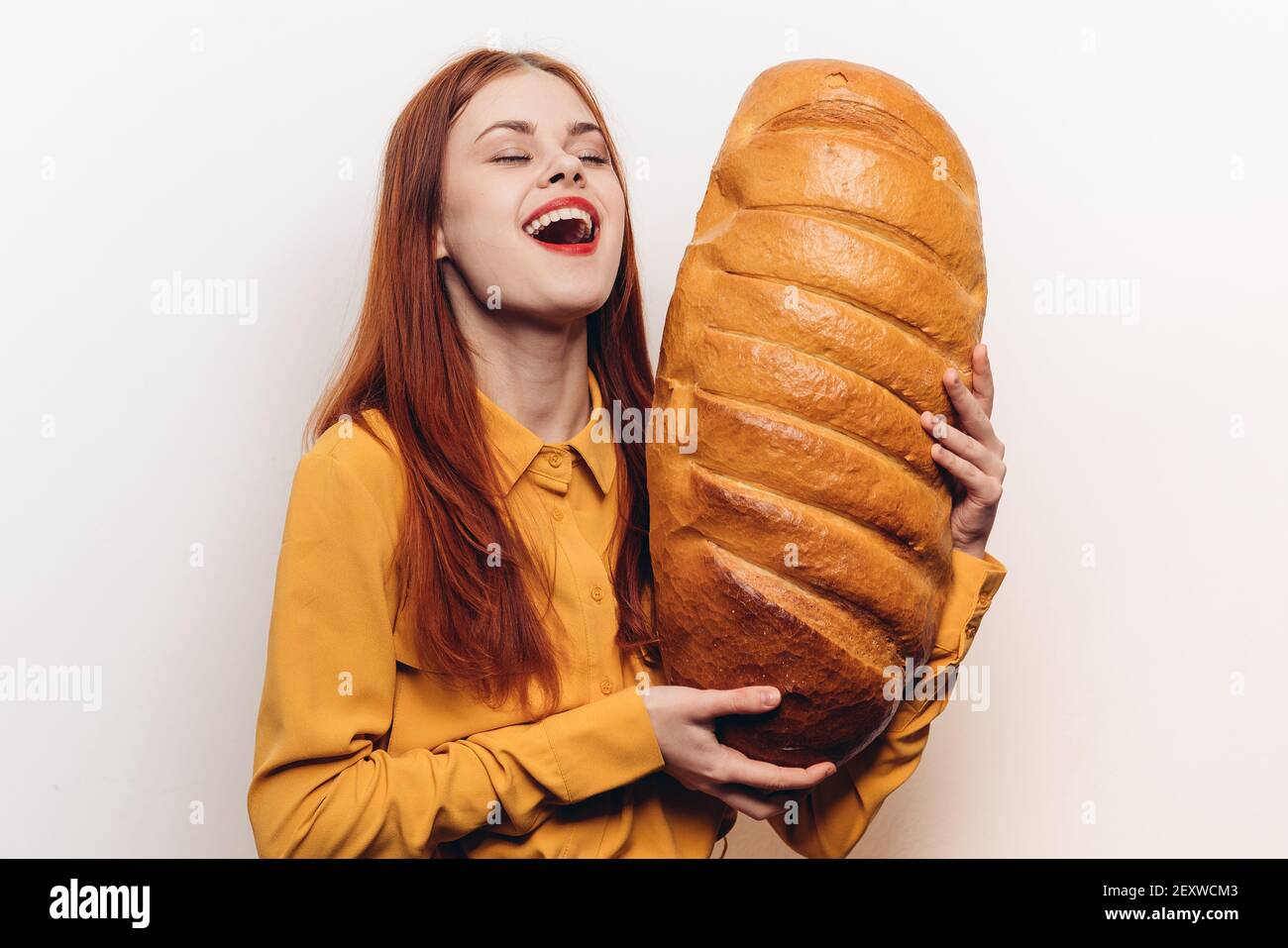 Woman eating large breakfast studio hi-res stock photography and images ...