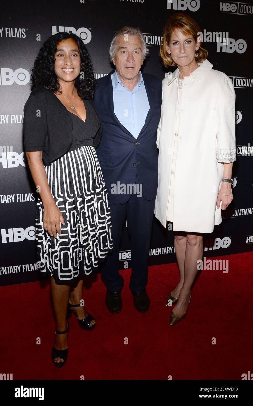 (L-R) Co-director/editor Geeta Gandbhir, Robert De Niro and Perri Petlz ...