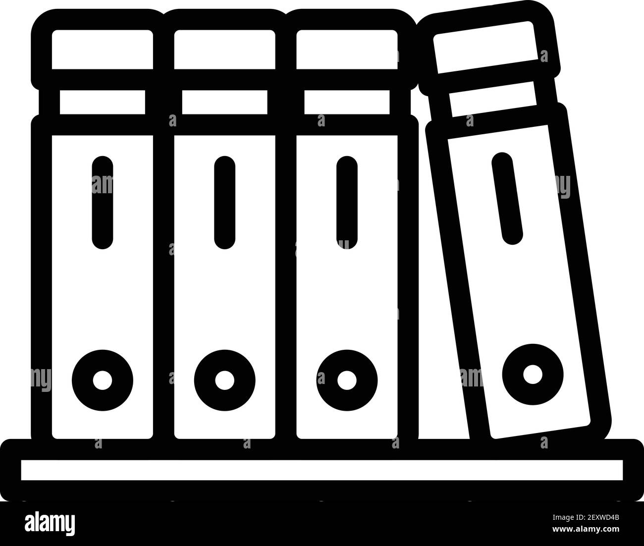 Office folders icon. Outline office folders vector icon for web design ...