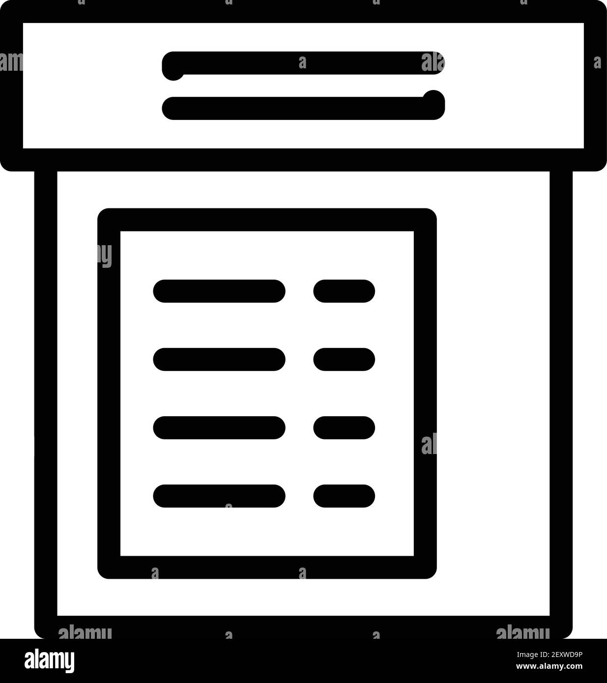 Electronic cabinet icon. Outline electronic cabinet vector icon for web ...