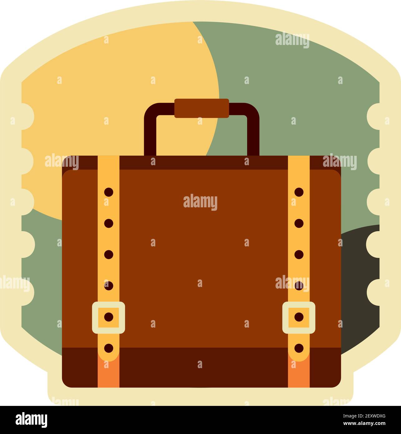 suitcase travel sticker vector illustration design Stock Vector Image ...
