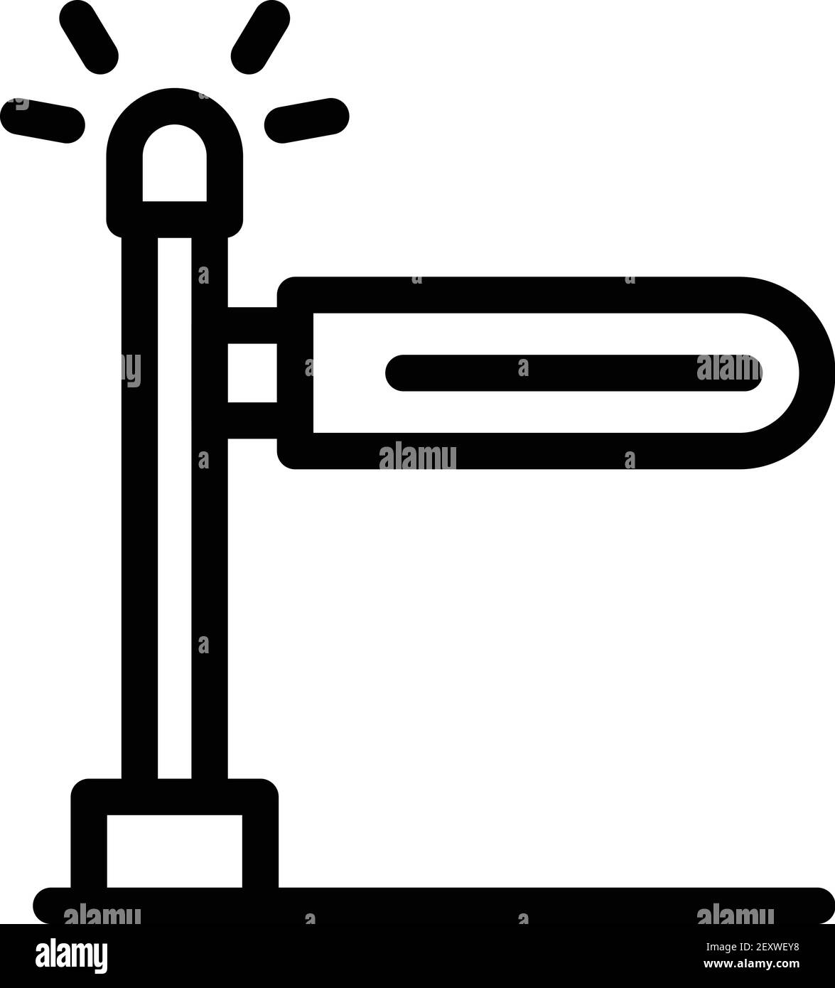 Signal crossing railroad icon. Outline signal crossing railroad vector ...