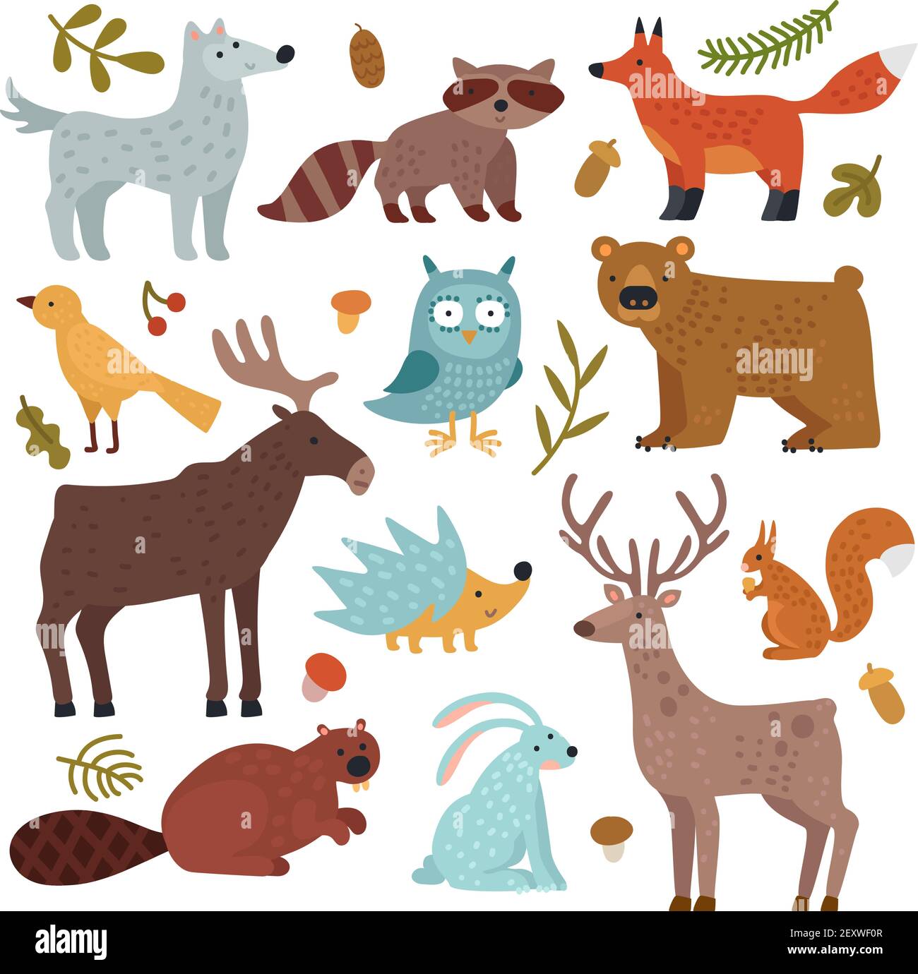 Bear fox illustration hi-res stock photography and images - Alamy